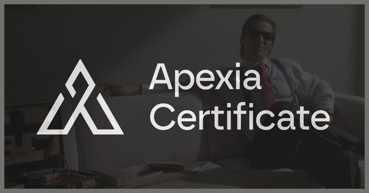 Apexia Certificate